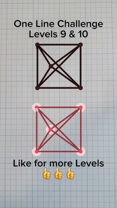ONE LINE CHALLENGE - LEVELS 9 & 10 ️ ️ #shorts #drawing #mindgames # ...