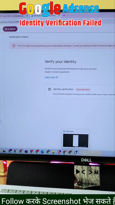 Google adsense identity verification needs attention | Adsense identity verification failed 2025 ...