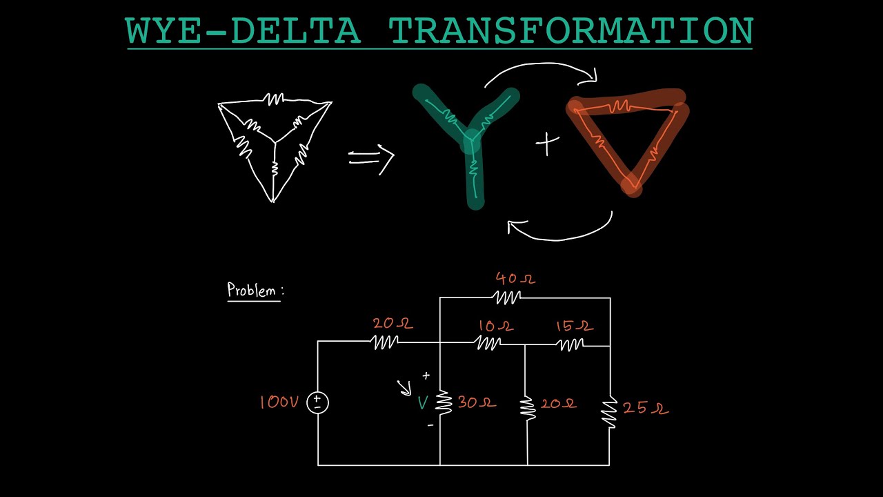 Wye-Delta Transformation Example - YouTube