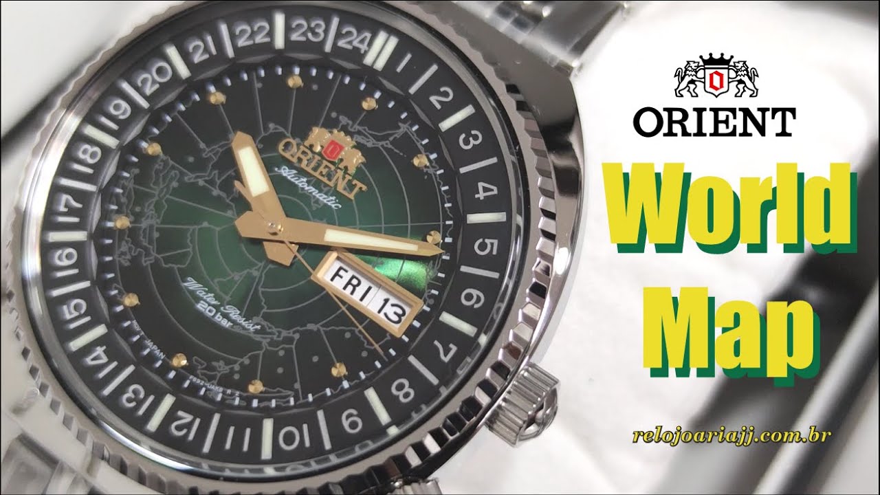 Relógio Orient World Map Revival - Relojoaria JJ - YouTube