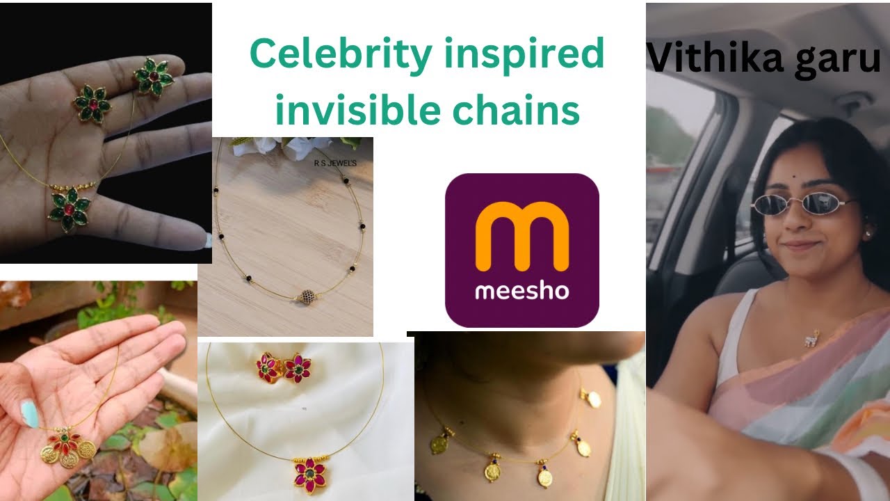 Trending Invisible chains from Meesho | Meesho trending necklaces - YouTube