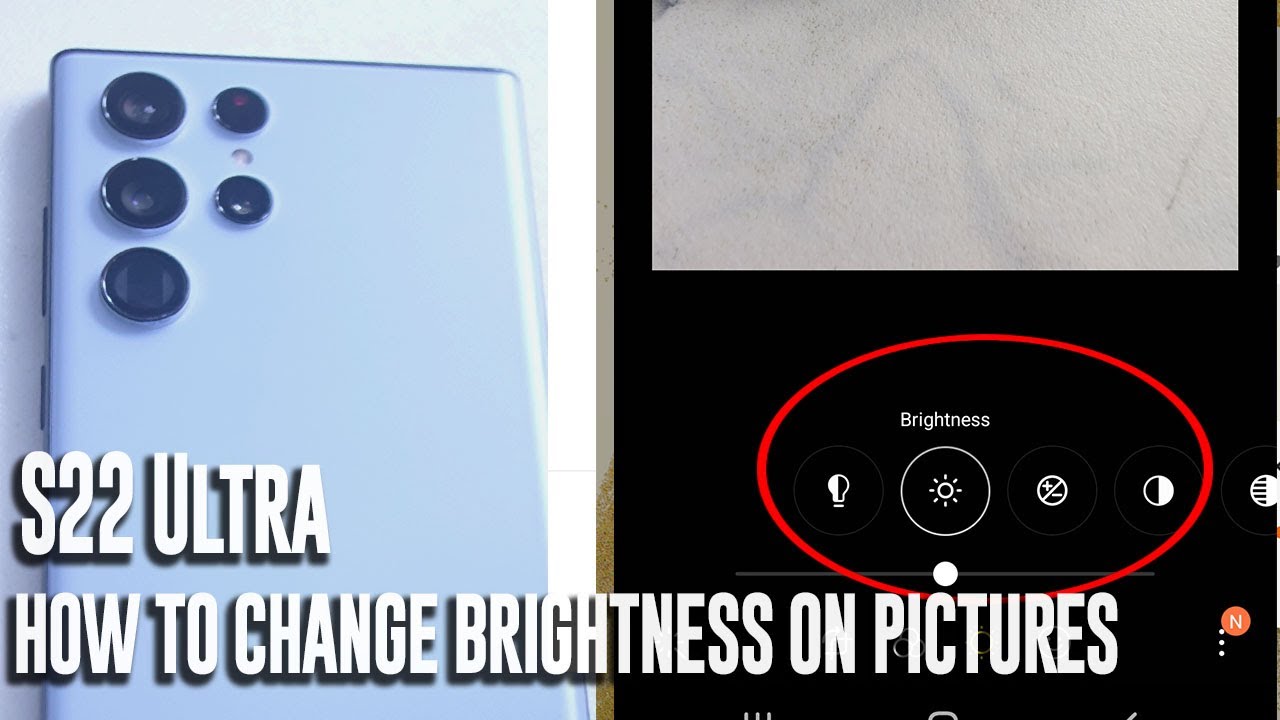 Samsung S22 Ultra - How to change the brightness on photos - YouTube