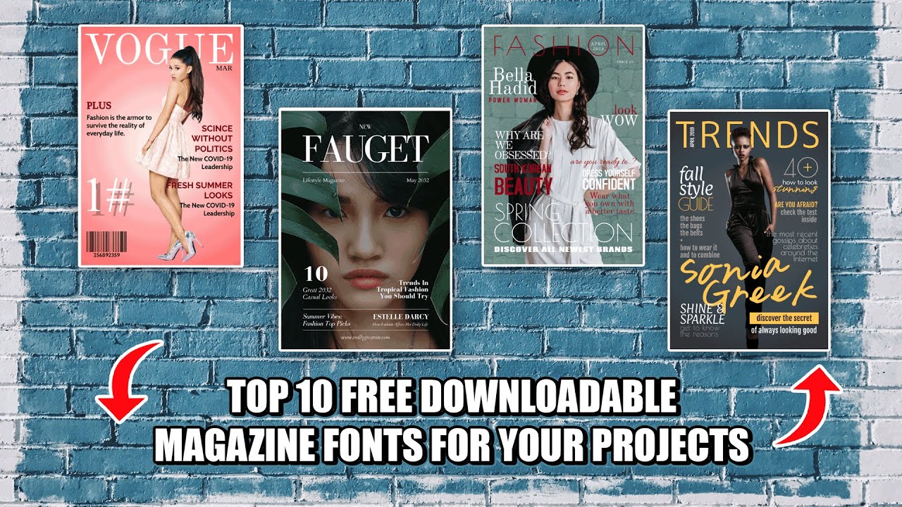 Top 10 Free Downloadable Magazine Fonts for Your Projects *With Link ...