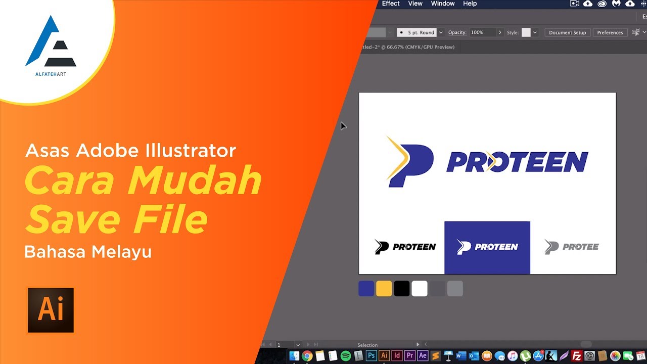 Belajar Asas Adobe Illustrator #9 | Cara Save File di Adobe Illustrator ...