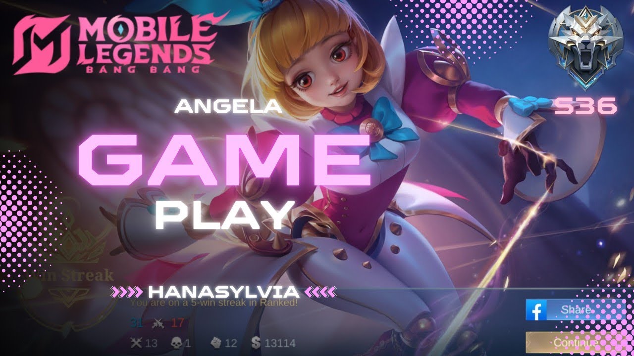SOLO RANKED ANGELA SUPPORT ROLE JUGA BISA MVP 😇 - MLBB - YouTube