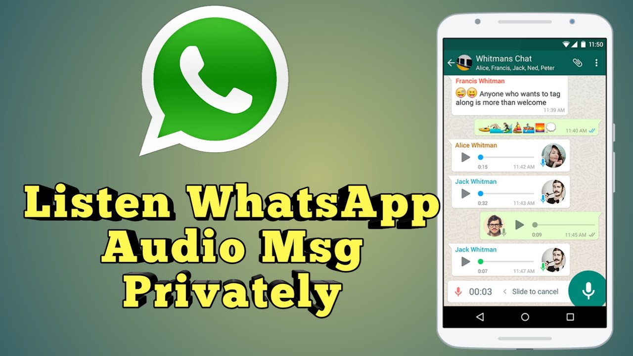 How to Listen WhatsApp Audio Msg on ear speaker - YouTube