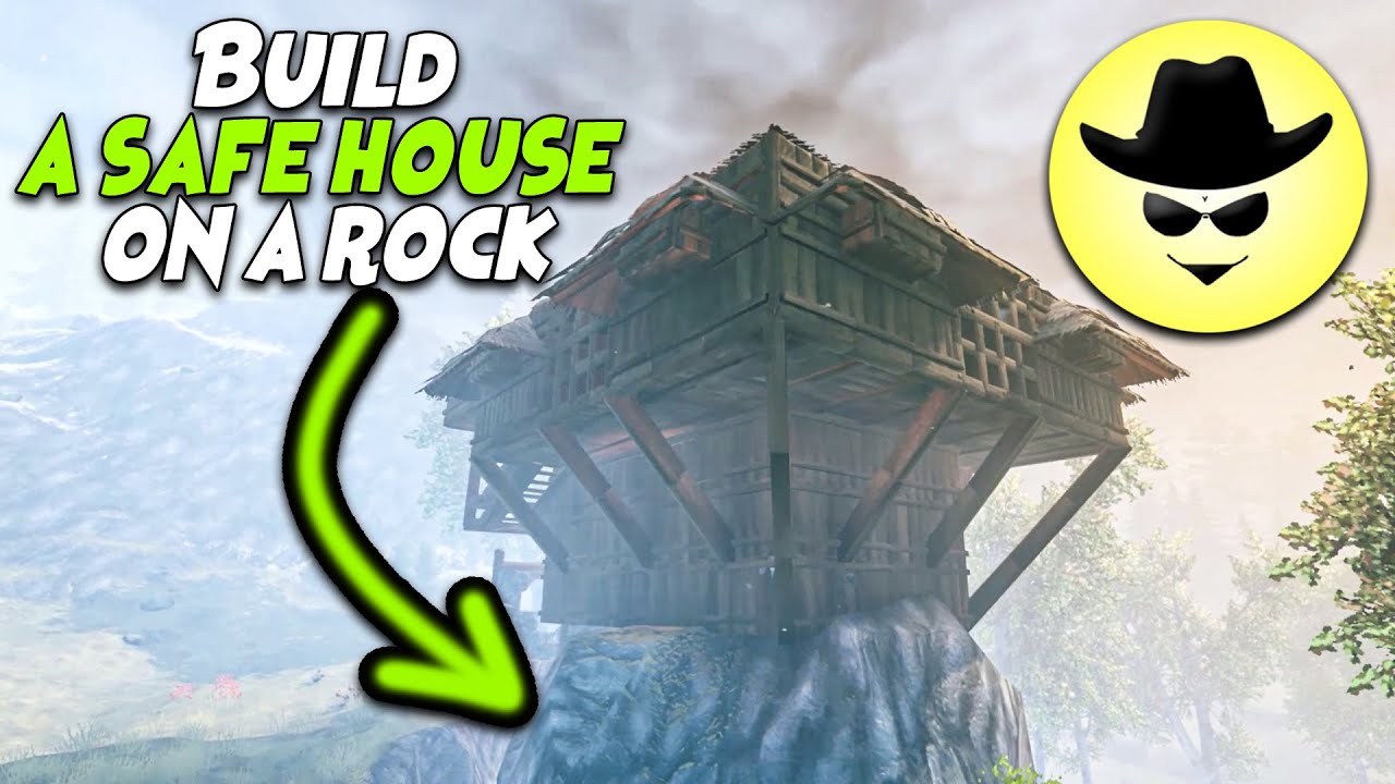 Build a safe house on a rock | Valheim - YouTube
