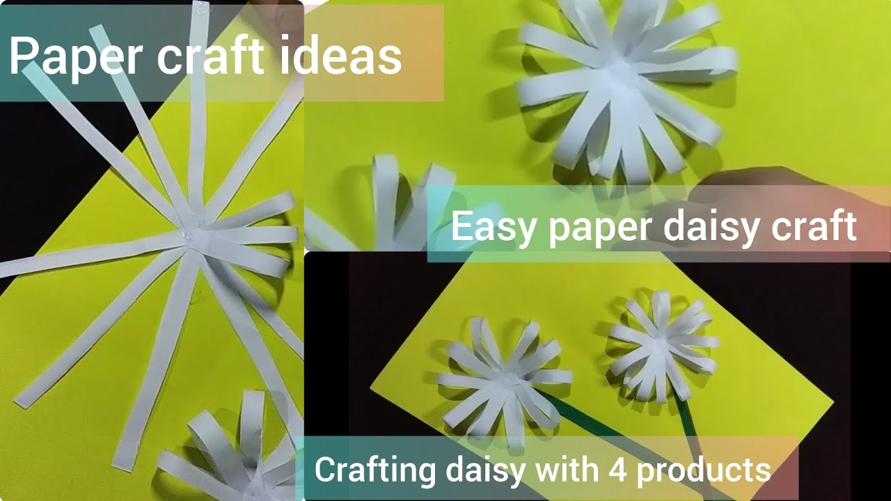 paper daisy craft 🌼 with 4 products | paper crafting Ideas| #majuri ...