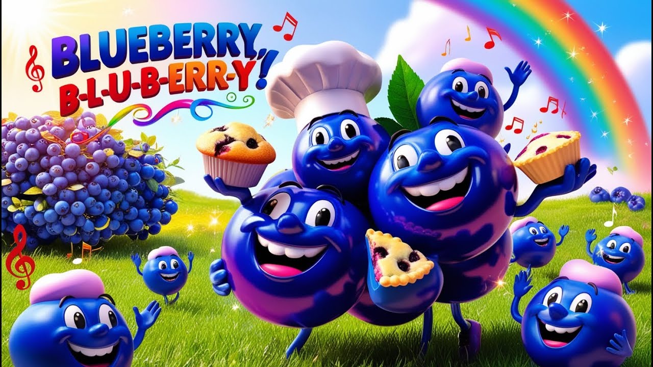 Blueberry, B-L-U-E-B-E-R-R-Y! 🫐 Fun & Catchy Blueberry Song for Kids ...