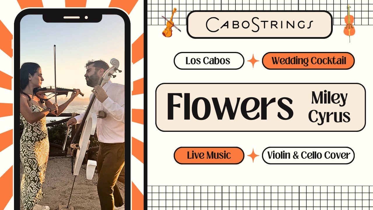 Flowers by Miley Cyrus | Live Violin Cover during a Wedding Cocktail ...
