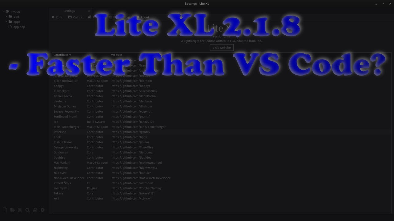 Lite XL 2.1.8 - The Fastest Open Source Code Editor for Linux and ...