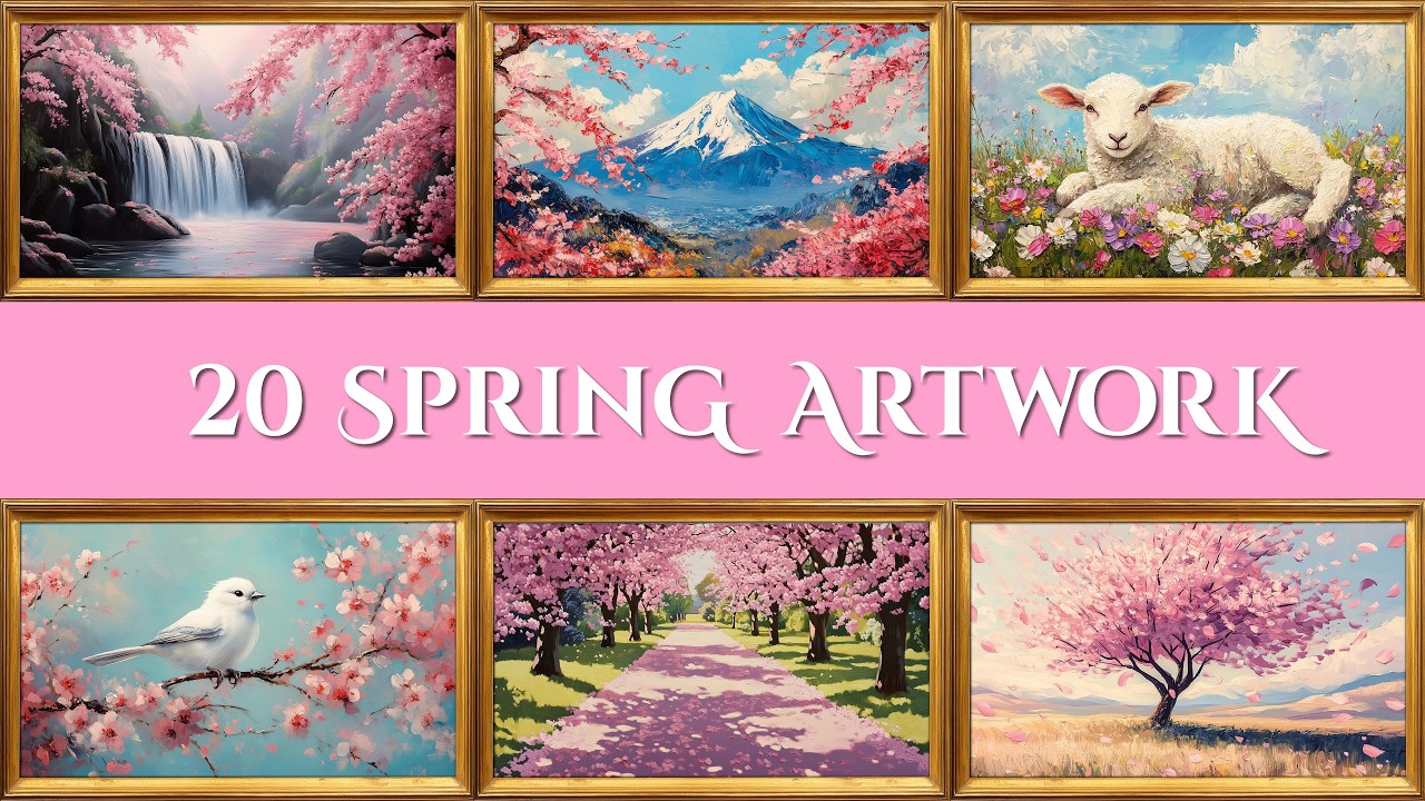Spring Paintings Framed TV Art | Floral Screensavers for the TV | 4K ...
