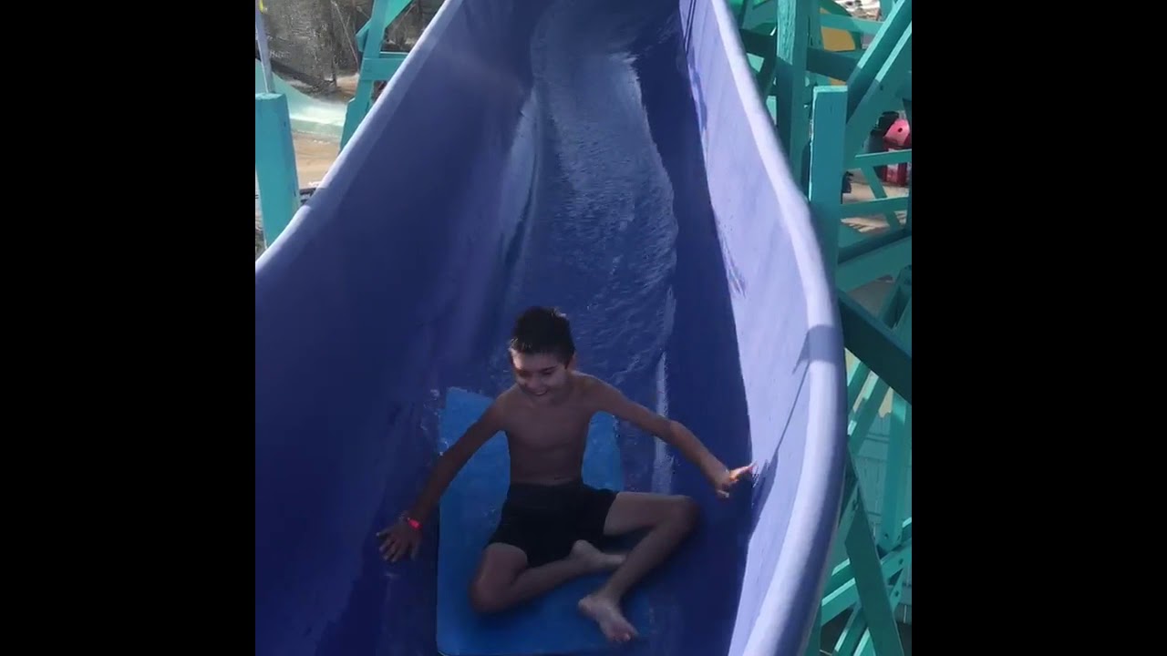 Funtown Splashtown Corkscrew Water Slide - YouTube