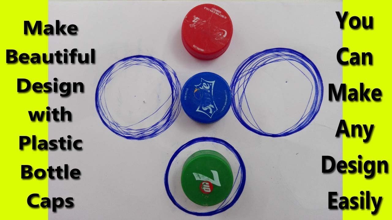 How To Make Beautiful Design With Plastic Bottle Caps - YouTube