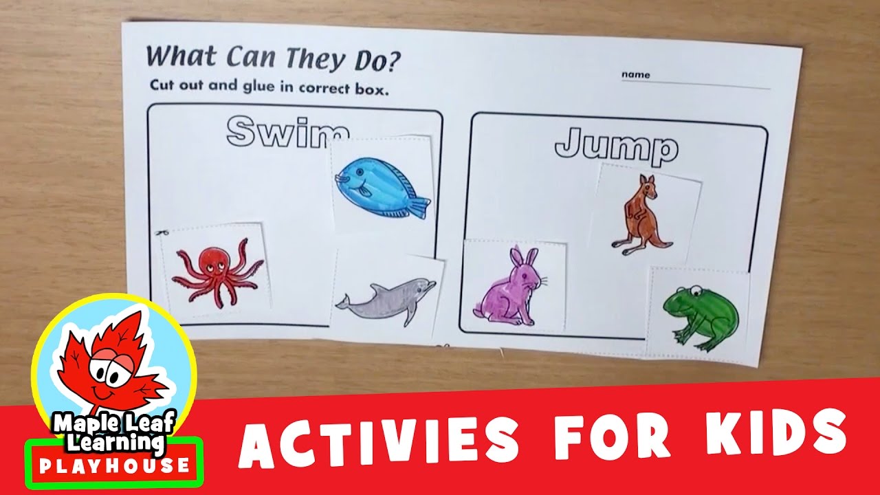 What Can They Do? Animal Activity for Kids | Maple Leaf Learning ...