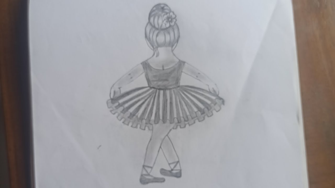 How to draw a litte girl dancing /step by step with pencil. - YouTube