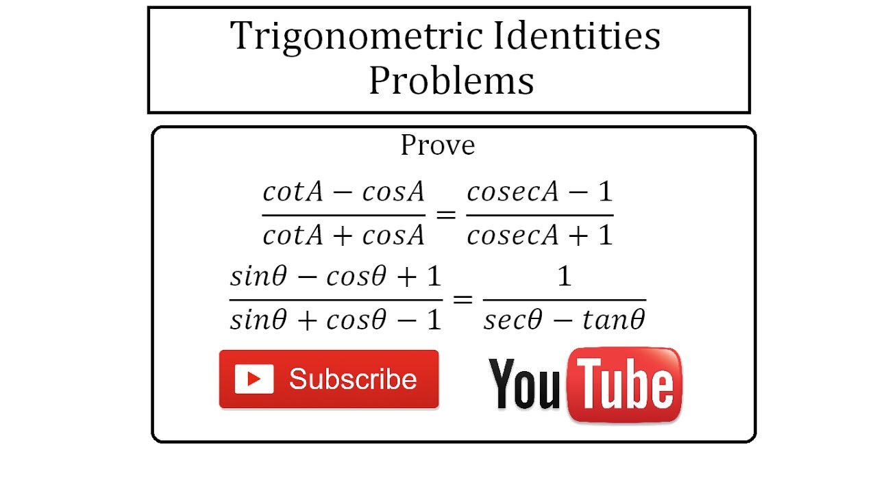 Trigonometric Identities Problems (2) - YouTube