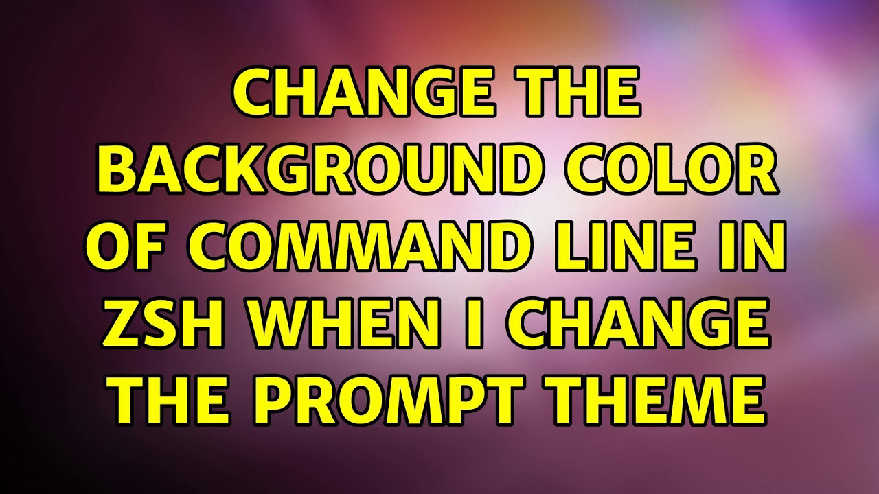 Ubuntu: Change the background color of command line in zsh when I ...