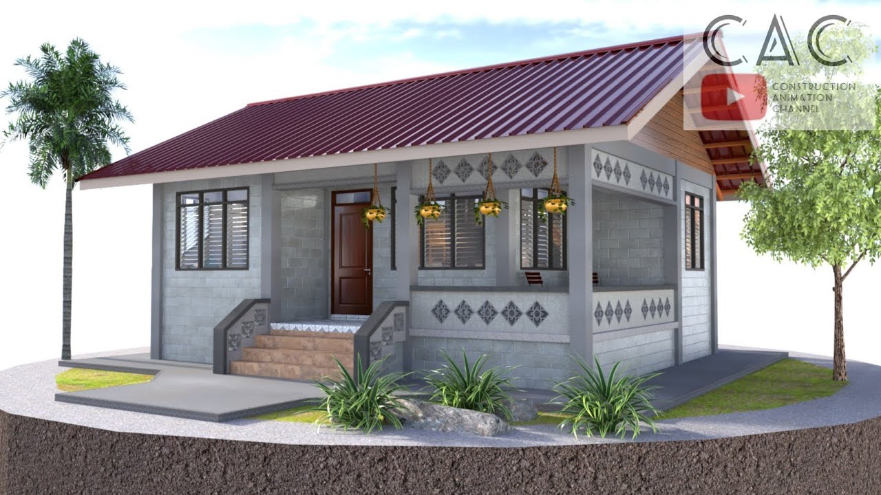 Simple Farmhouse | Tropical House | 7x9m | Two Bedroom - YouTube