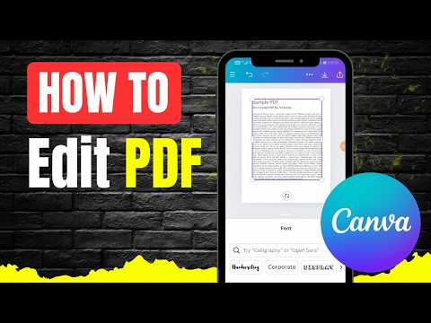 How To Edit PDF in Canva Mobile