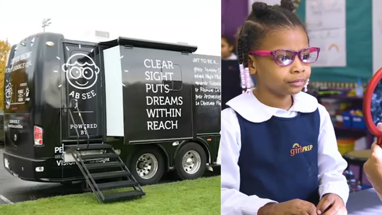 Pearle Vision mobile eye center provides eye care for kids - YouTube