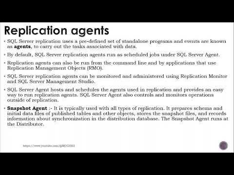 What are the different type of agents in #sqlserver #replication ...