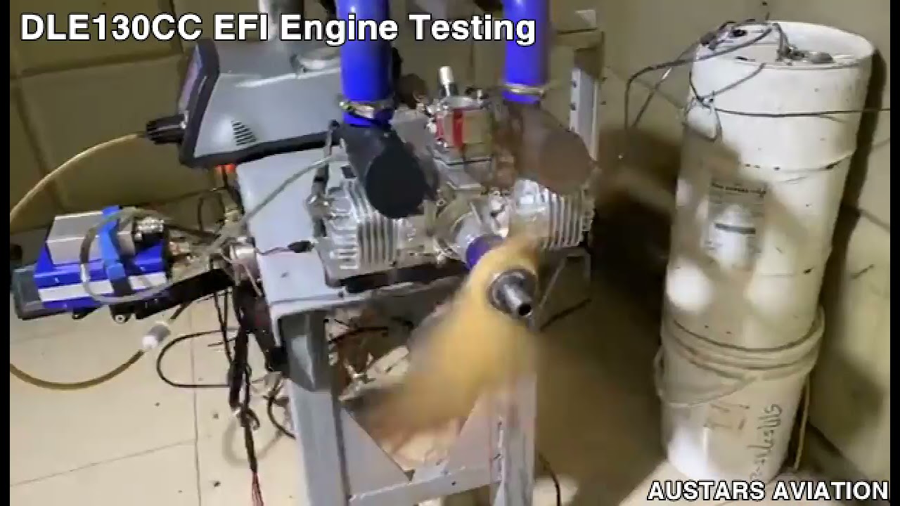 DLE130cc EFI UAV Engine Testing - YouTube