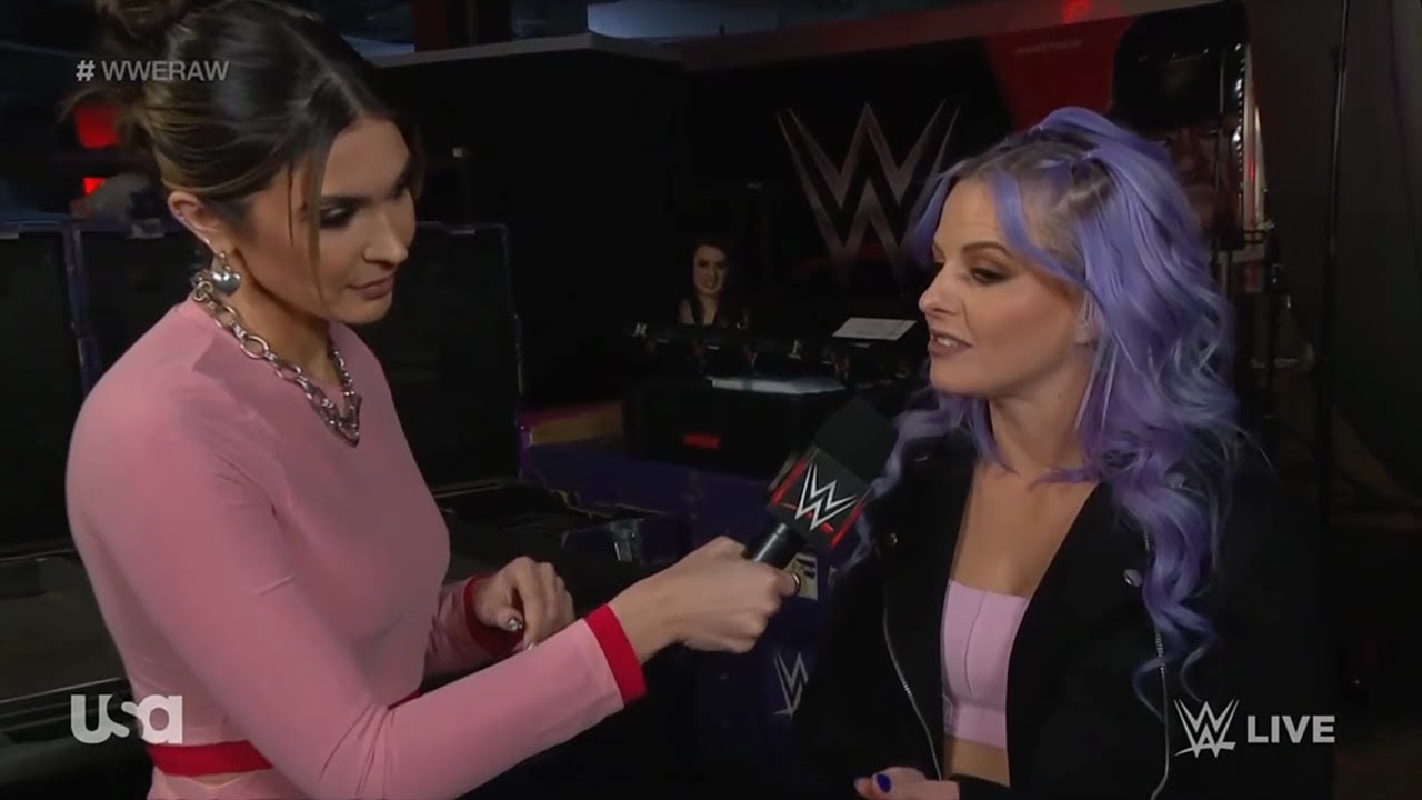 Nikki Cross Stalks Candice LeRae in the Background Backstage on Raw ...