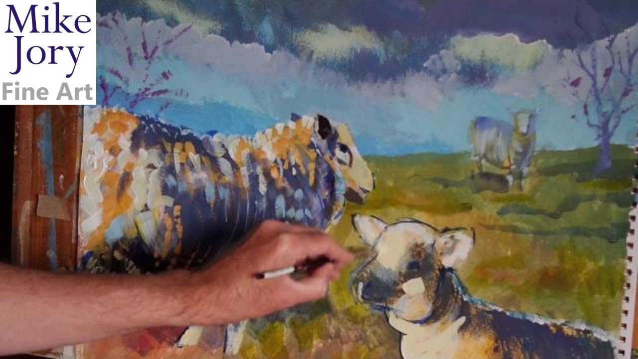 sheep painting tutorial part 12 - YouTube