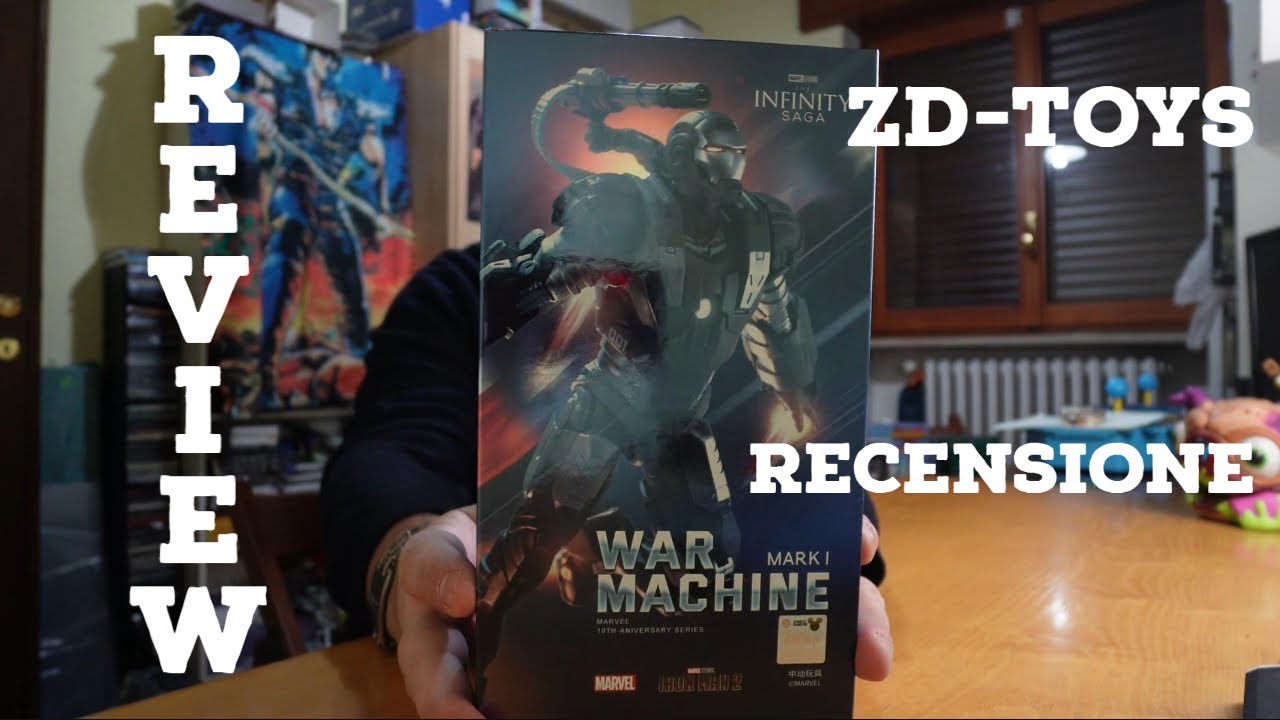 ZD Toys Marvel Iron Man 2 Movie War Machine Mark I Action Figure Disney ...