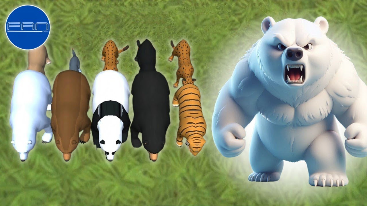 White Bear in Merge & Hunt - Wild Animals - YouTube