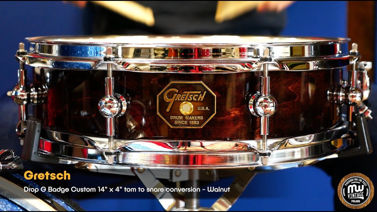 MW-Vintage.pl - Gretsch Drop G Badge Custom Project 14" x 4" Walnut 4K ...