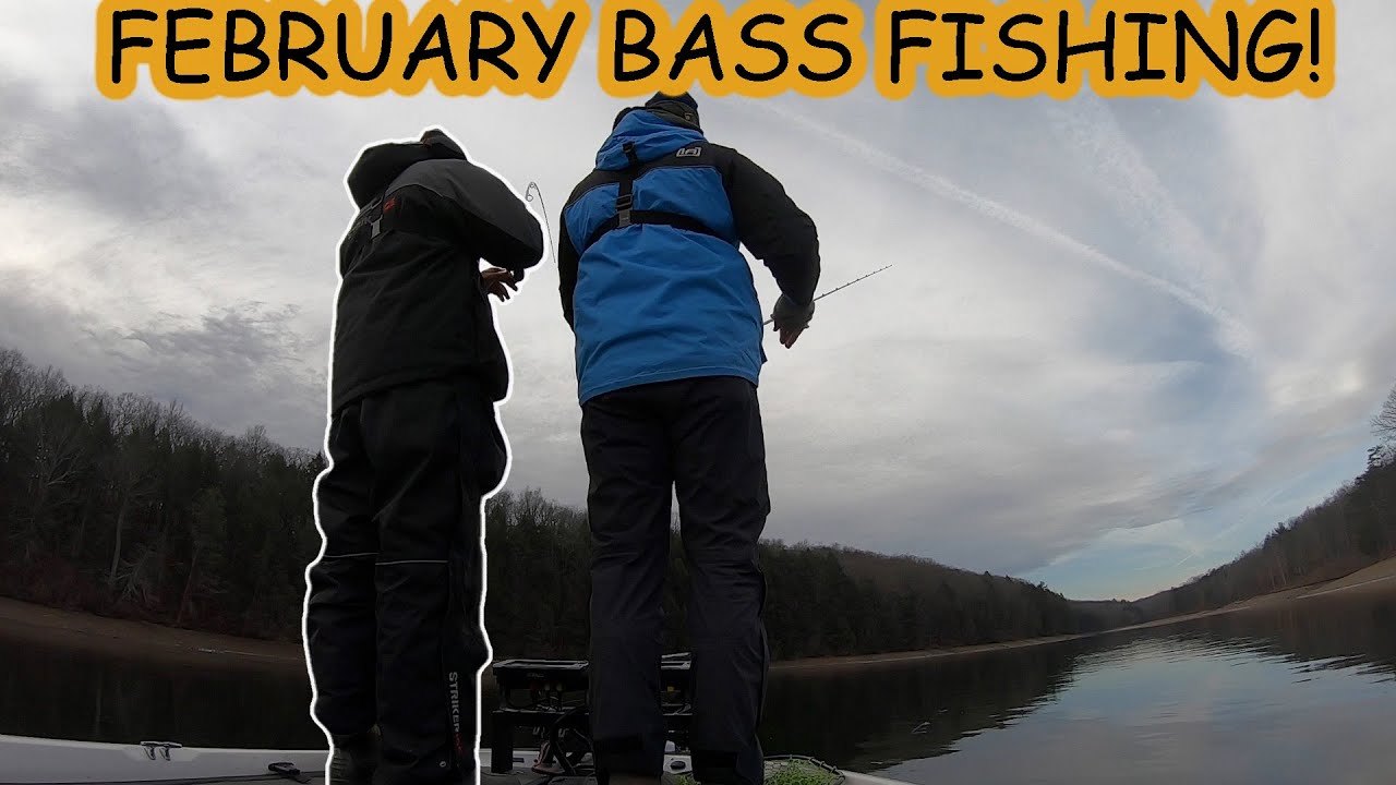 February Northern Bass Fishing! (ICE on LAKE!) - YouTube