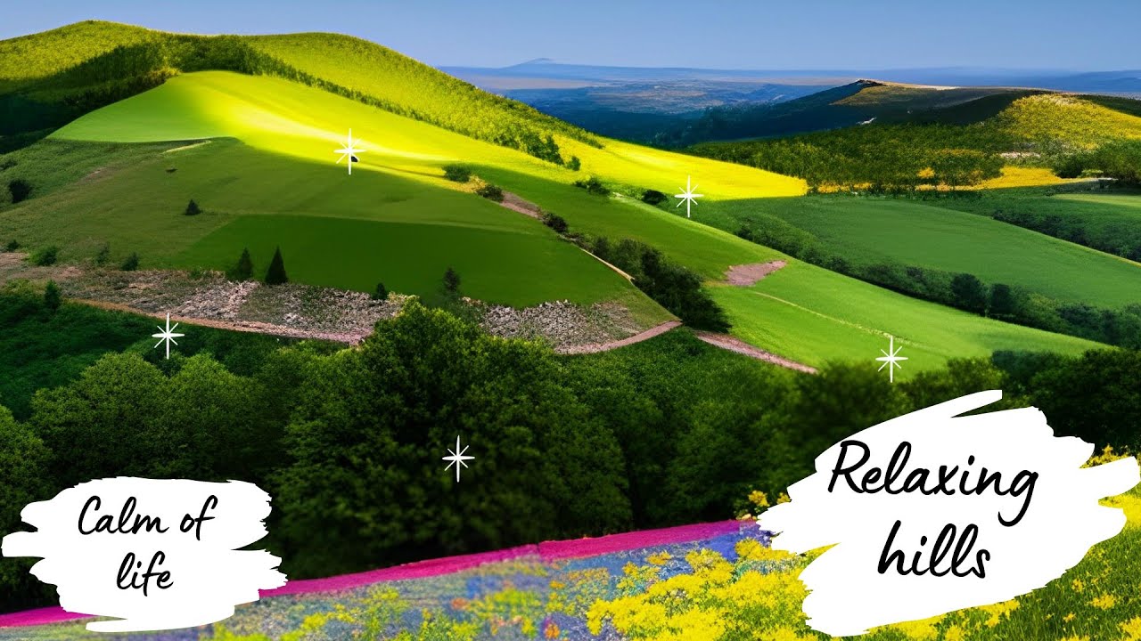 Hills, leisurely instrumental and nature views for meditation, study ...