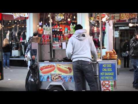 Hot Dog Stand NYC  - Free Stock Video Footage