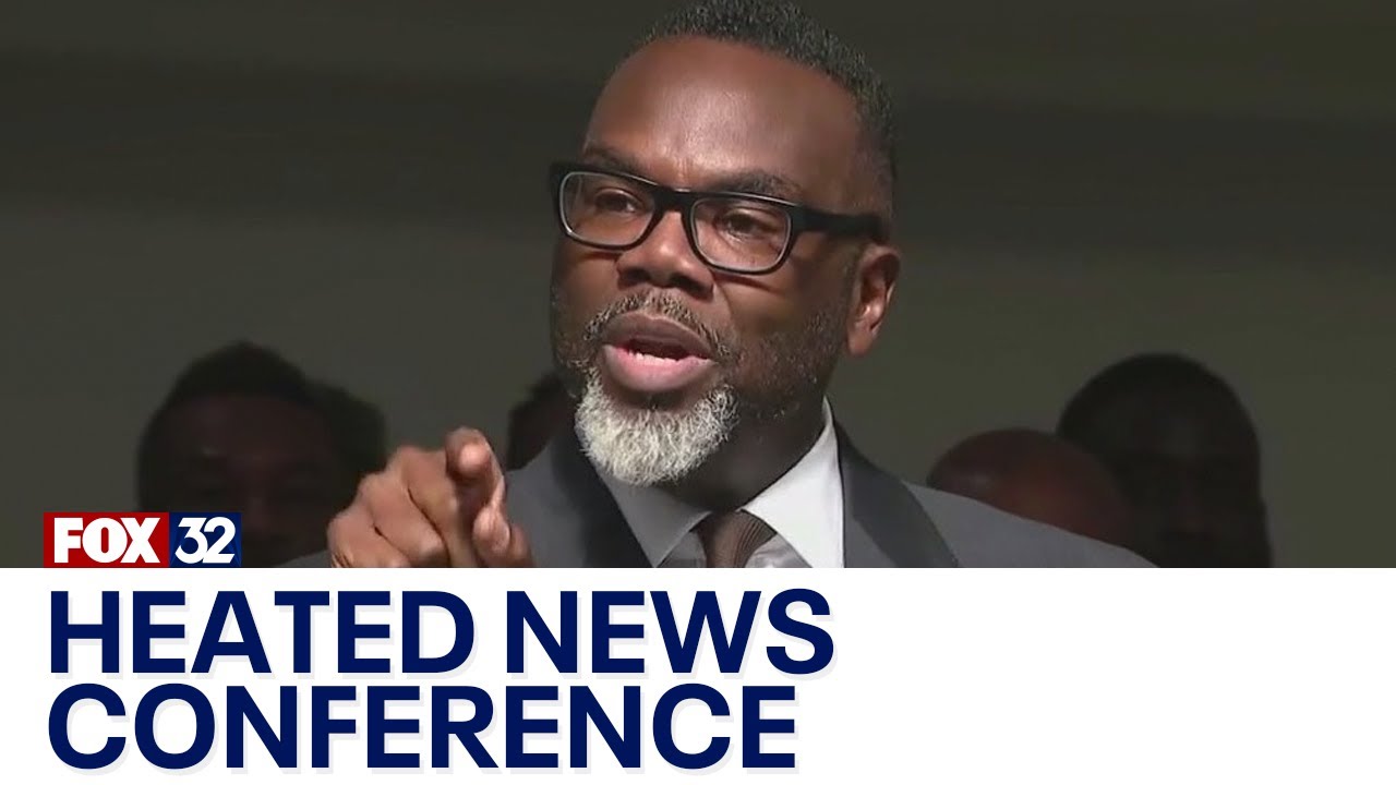 Mayor Brandon Johnson defiant in contentious news conference announcing ...