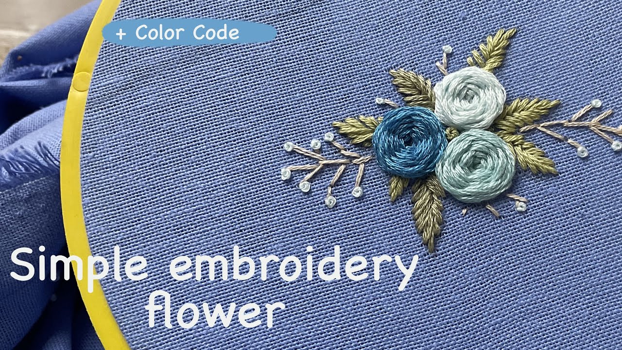 Simple Embroidery Flowers for Beginners | Sulaman Bunga Sederhana bagi ...