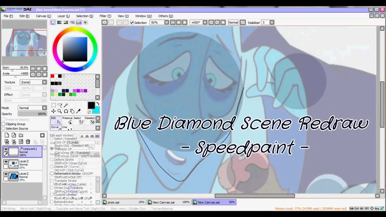 Blue Diamond Scene Redraw .:Speedpaint:. - YouTube