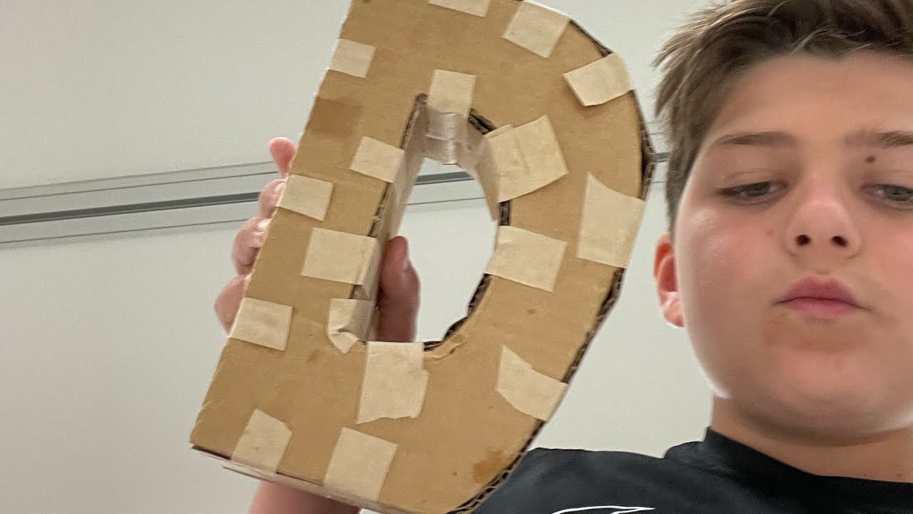 Making a cardboard box letter - YouTube