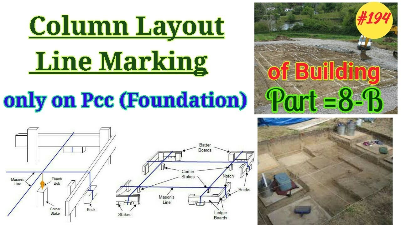 Column Line marking in Foundation || Column layout || Column Line ...