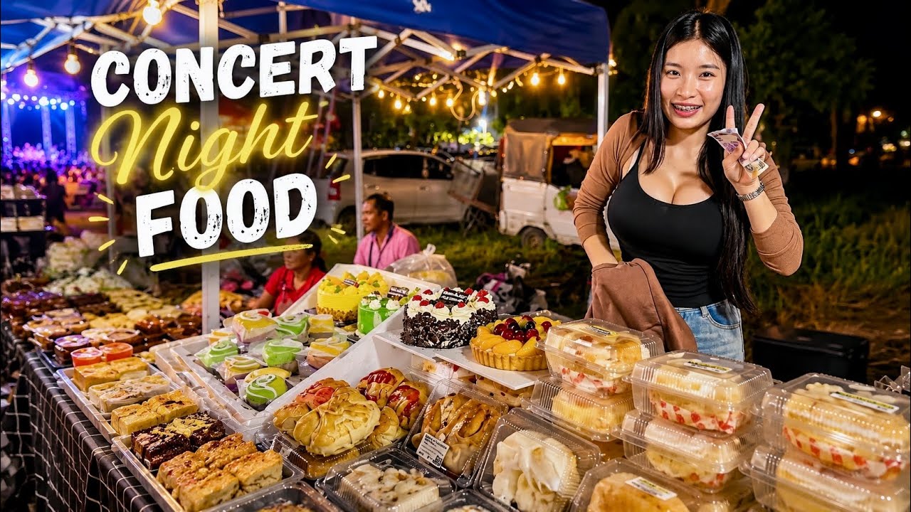 Night Concert Food in Cambodia 😋🇰🇭 | Street Food Tour - YouTube