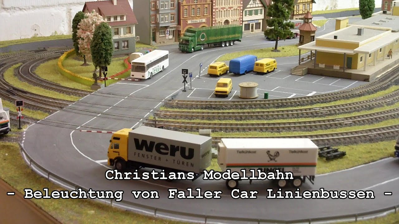 Beleuchtung eines Faller Car System Linienbus - YouTube