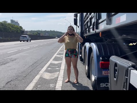 As caminhoneira estão cansadas o trânsito do litoral judiou de nós hoje