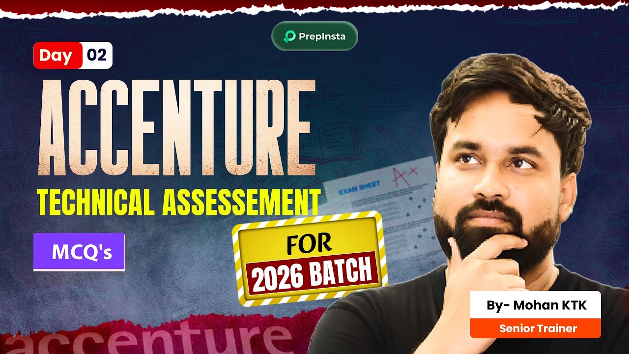 Accenture 2026 LIVE 🔴 | Technical Assessment MCQs & Answers | Must-Solve Questions