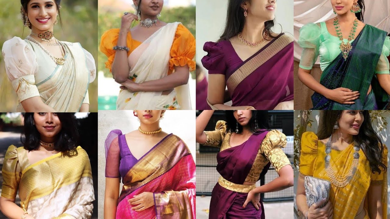 Puff sleeve blouse designs || Puff hand blouse designs/blouse ki design ...