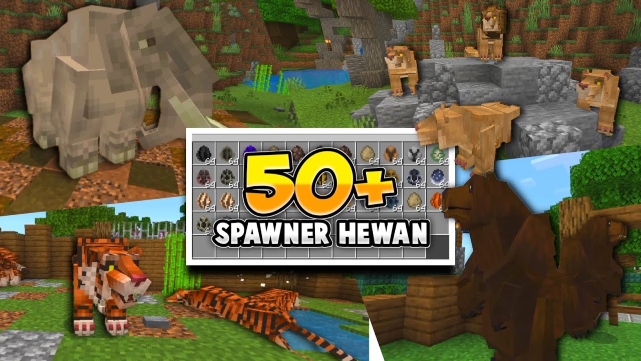 ADA 50+ JENIS HEWAN YANG BISA KITA SPAWN DI ADDON INI | Addon MB ...