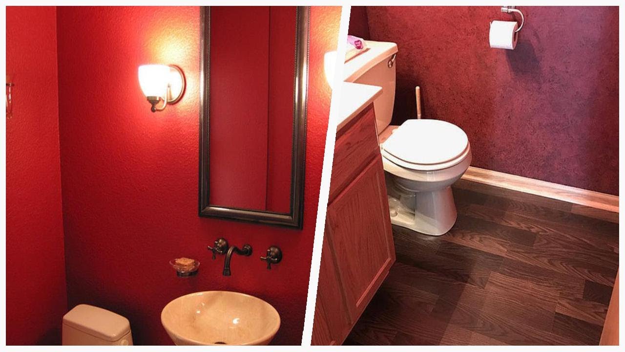 75 All Toilets Red Powder Room Design Ideas You'll Love 💎 - YouTube
