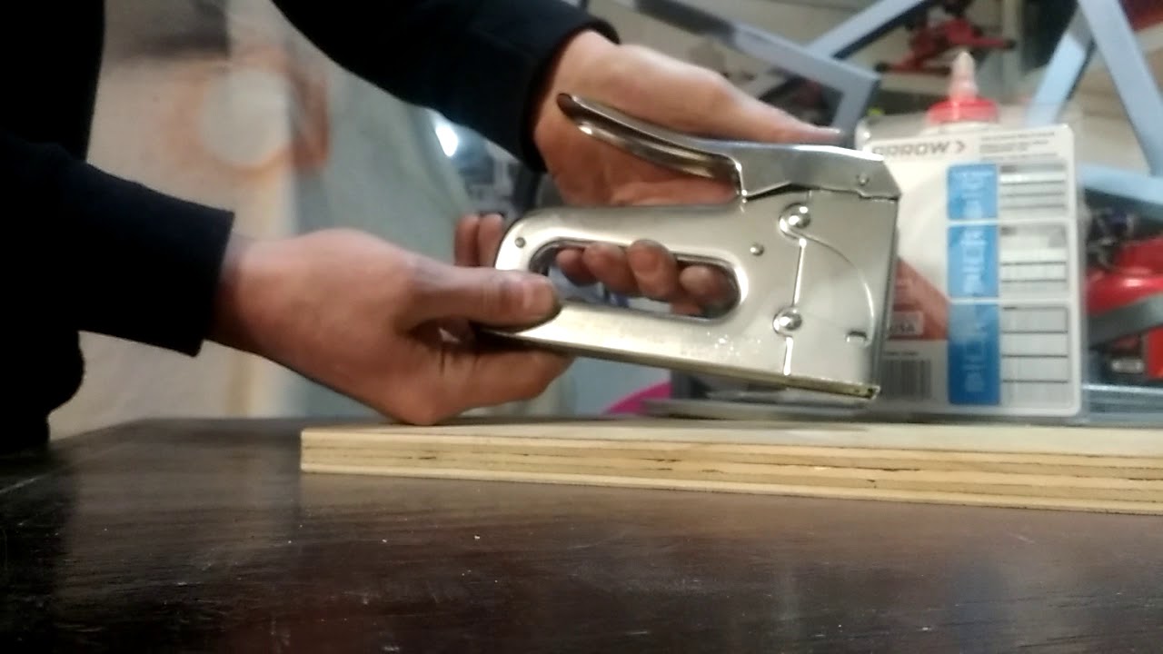 Arrow T50 stapler short stroke failure. - YouTube