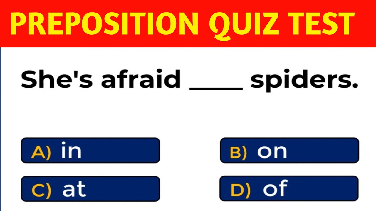 Preposition quiz test | English grammar | iq test entertainment - YouTube