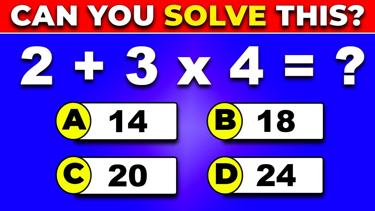 Can You Ace This Ultimate Math Quiz? 🔢30 Tricky Math Questions ️ Challenge 3 - YouTube